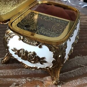 unbranded | Other | Vintage Japanese White And Brass Floral Filigree ...